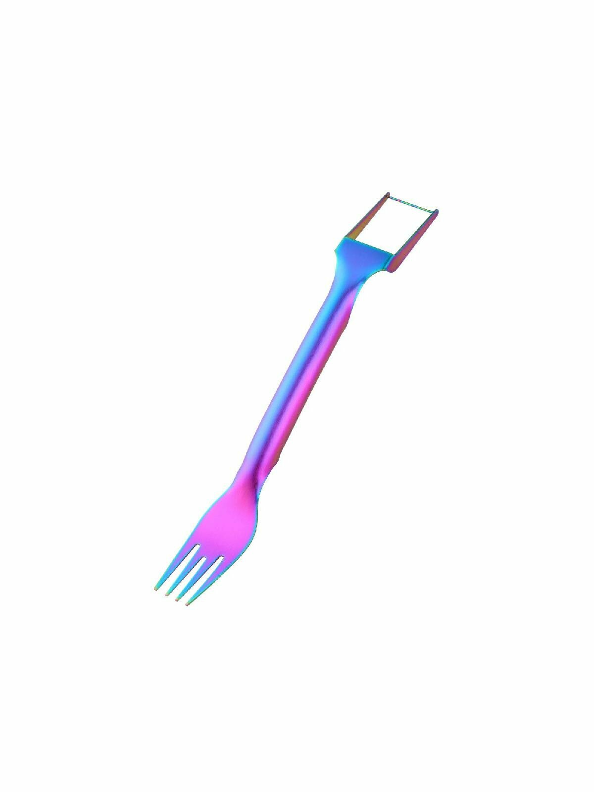 Вилка-резка для арбуза 2 в 1 из нержавеющей стали, портативная вилка для нарезки дынь и фруктов для дома, вечеринки, кемпинга