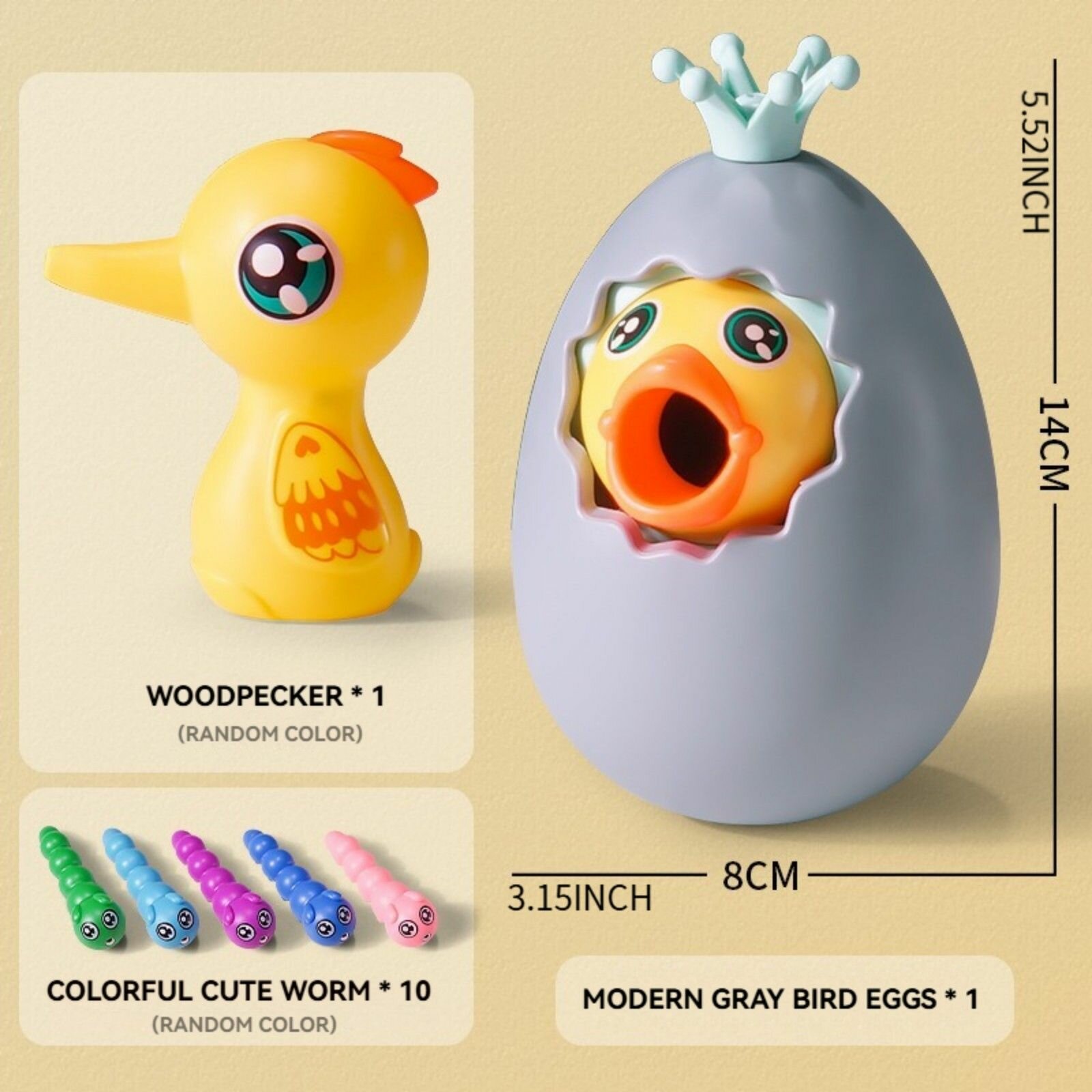 Магнитная игрушка для цыплят с червями и сортировщик яиц