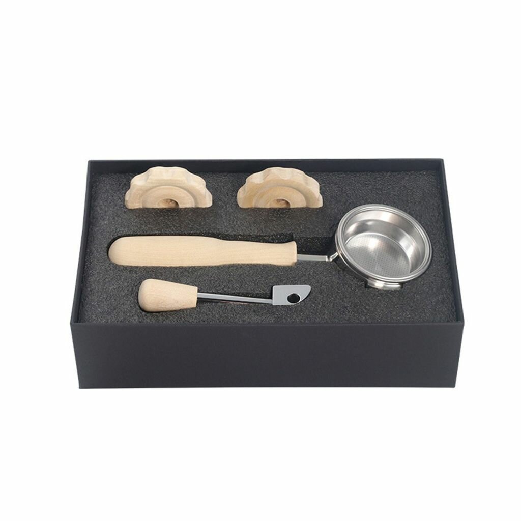 Модифицированный комплект ручек для кофемашины Huijia 330 из массива дерева