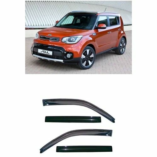 Дефлекторы боковых окон KIA Soul Киа Соул (2009-2014)