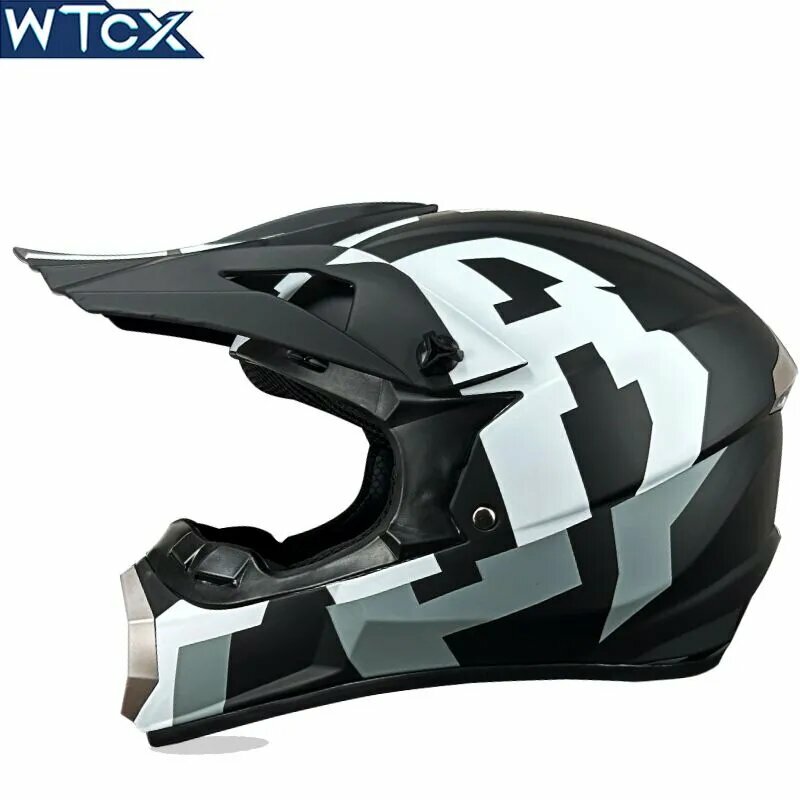 WTCX Мотошлем, цвет: белый, черный, размер: XL