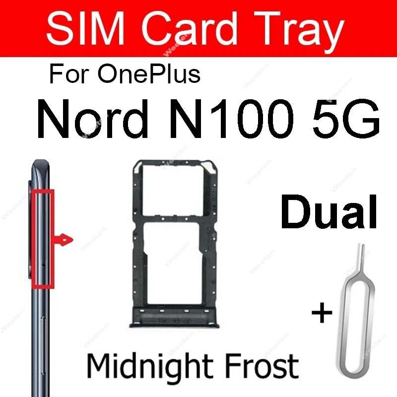 Держатель SIM-карты OnePlus Nord N100 5G, Midnight Frost