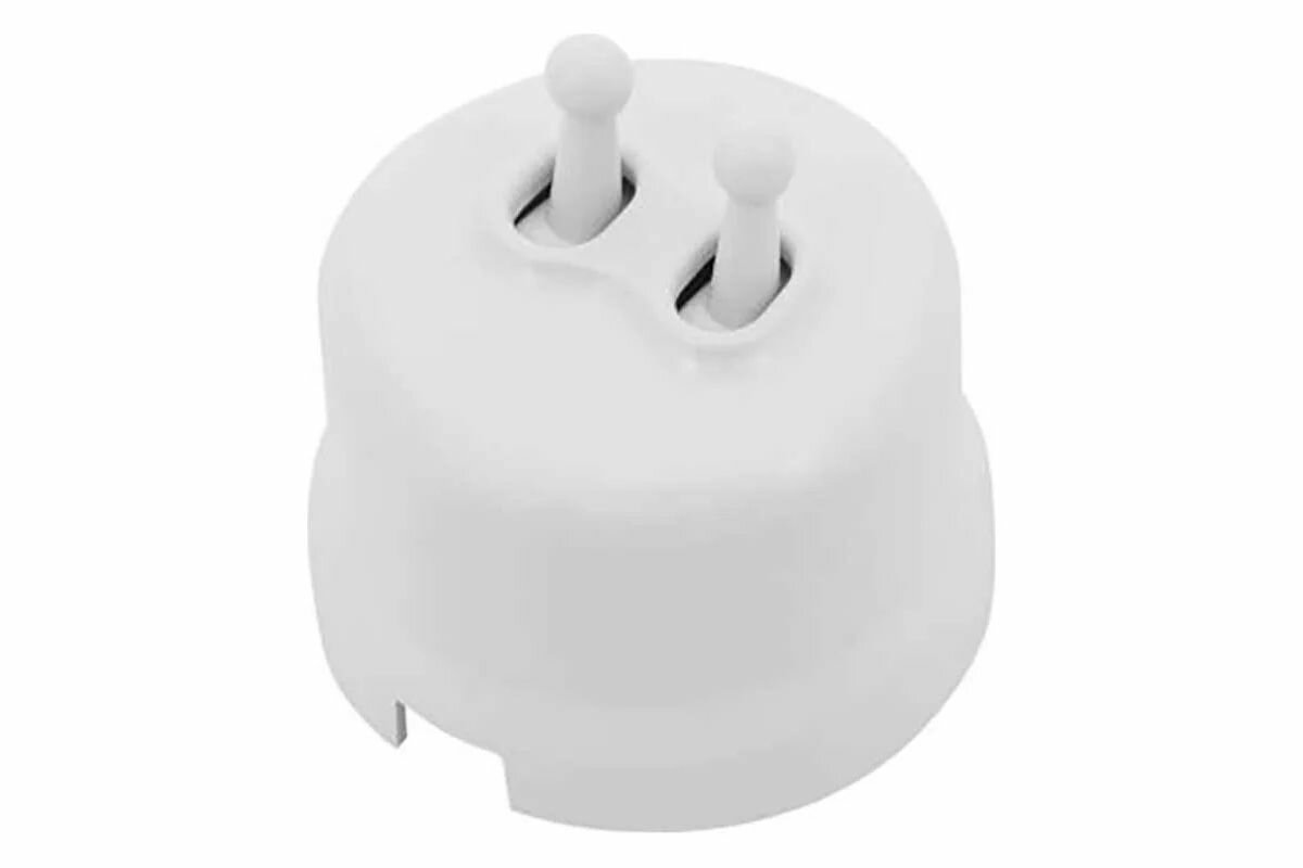 Выключатель Jantera Releve тумблерный, двойной, пластик. Цвет Белый