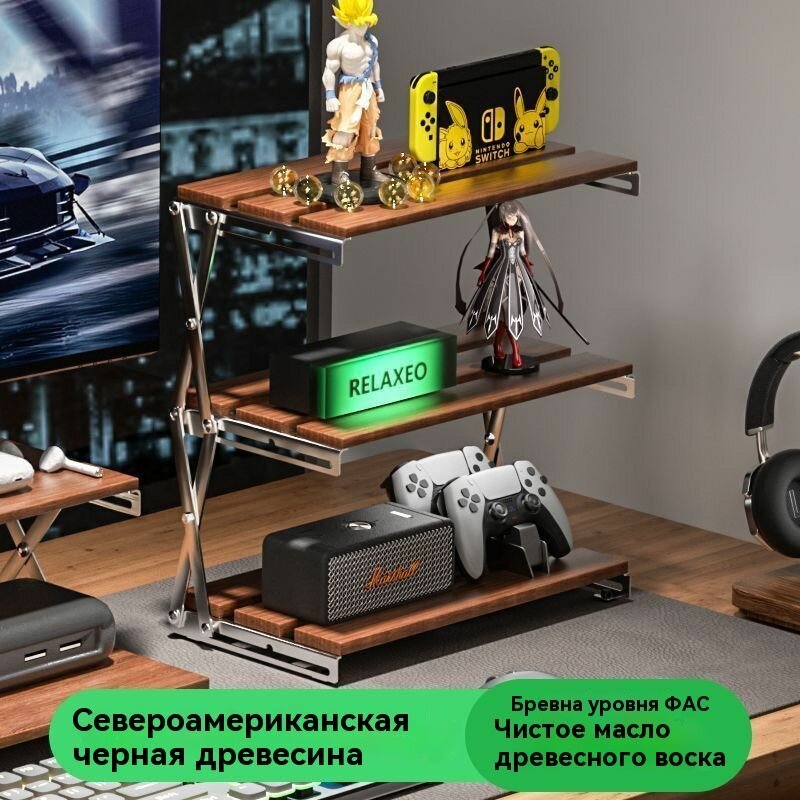 Полка Надстройка на стол/Компактная полка для книг в стиле железных изделий для рабочего стола и хранения в гостиной