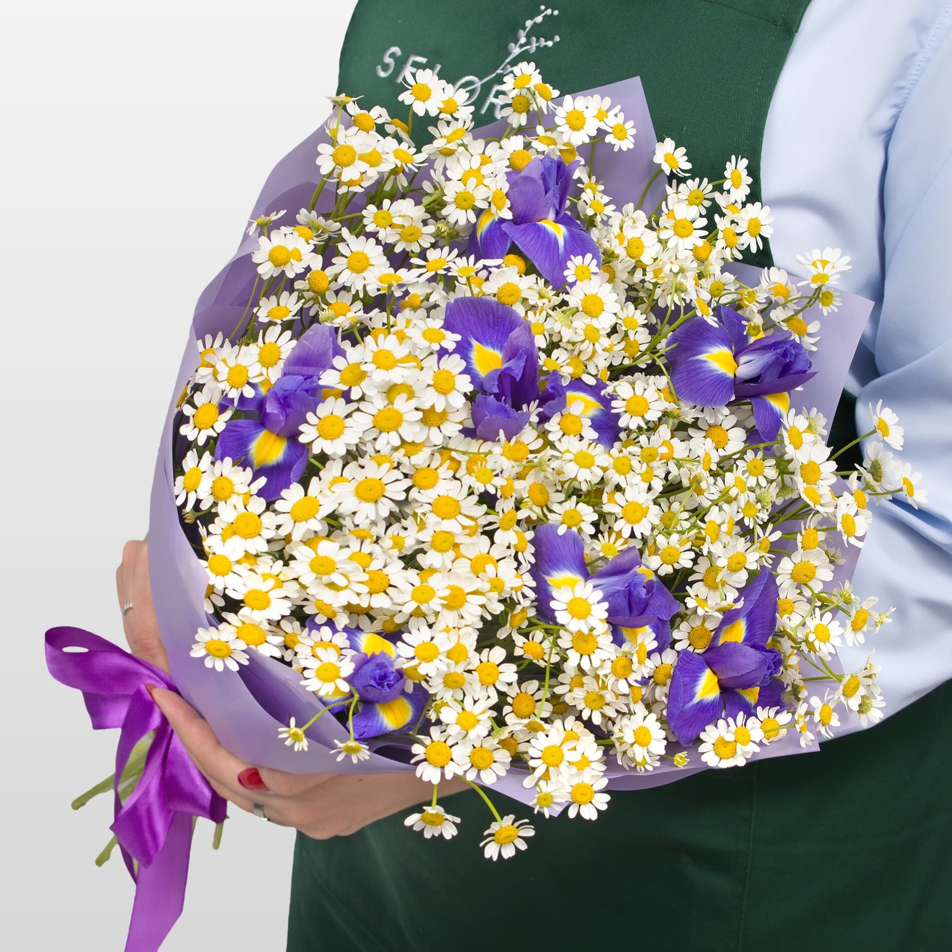 Букет STUDIO FLORISTIC "Русское поле", ассорти, высота 38см, 19 цветов