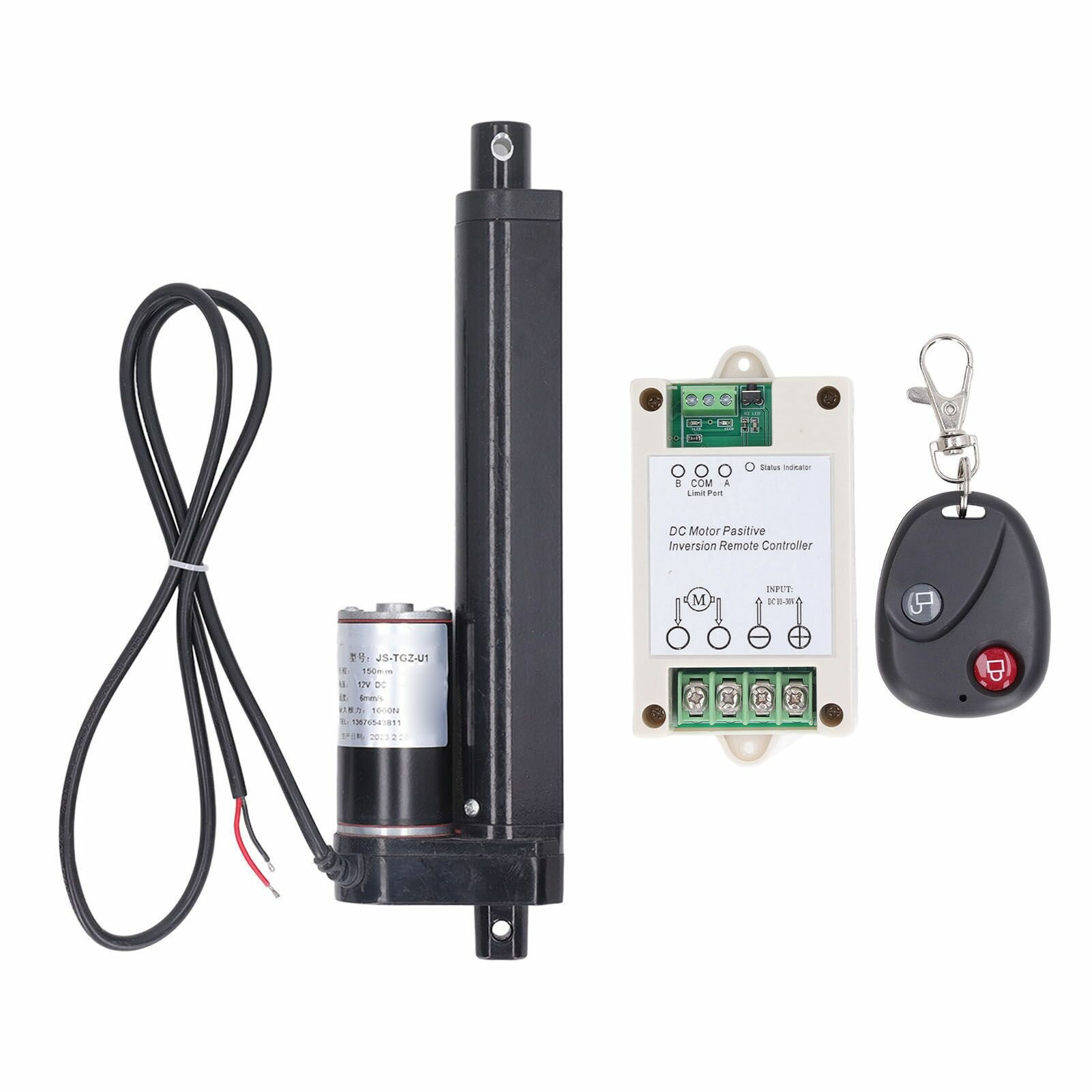 Электрический привод 1000N, ход 150 мм, IP65, водонепроницаемый, малошумный, линейный привод из алюминиевого сплава