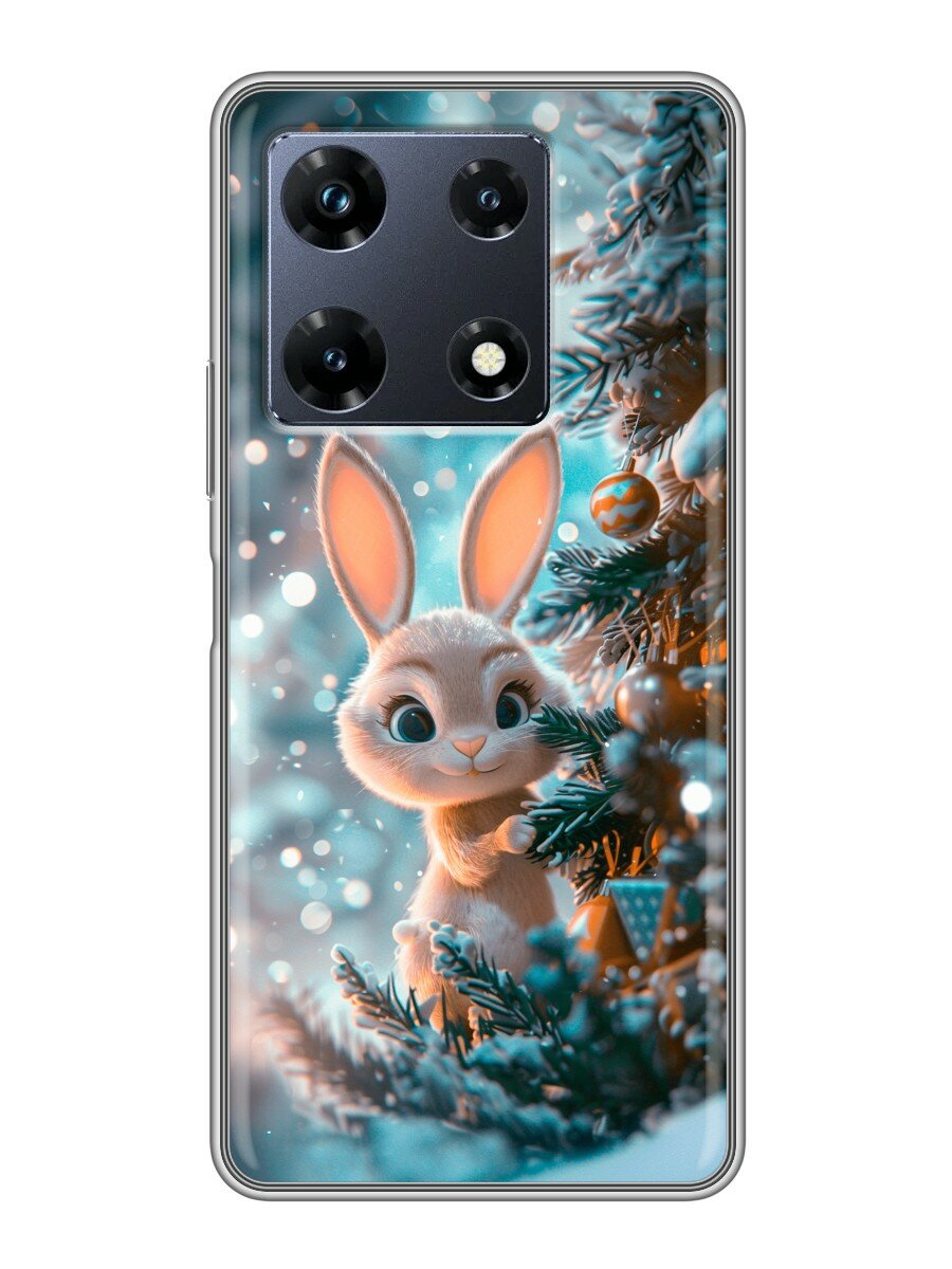 Чехол для Infinix Note 30 Pro 4G с принтом Милый кролик (Инфиникс Нот 30 Про 4G)