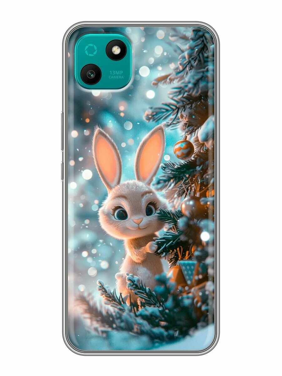 Чехол для Wiko T10 с принтом Милый кролик (Вико Т10)