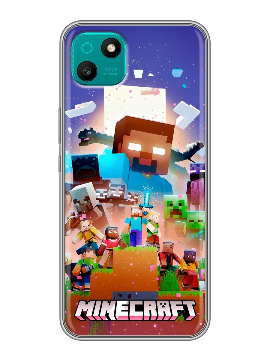 Чехол для Wiko T10 с принтом Minecraft Майнкрафт (Вико Т10)