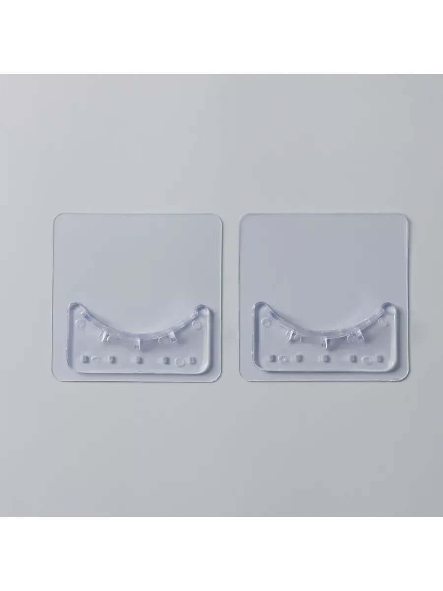 Держатели для карниза Доляна, 2 шт, самоклеющиеся, прозрачны