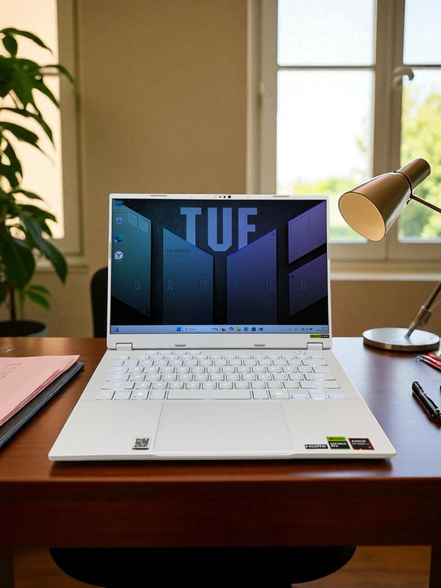 Ноутбук Asus TUF Gaming A14 Air FA401 Ryzen AI 7 H 350, 32 ГБ, 1 ТБ, RTX 5060, 2.5K, Win 11, Белый, Русская раскладка