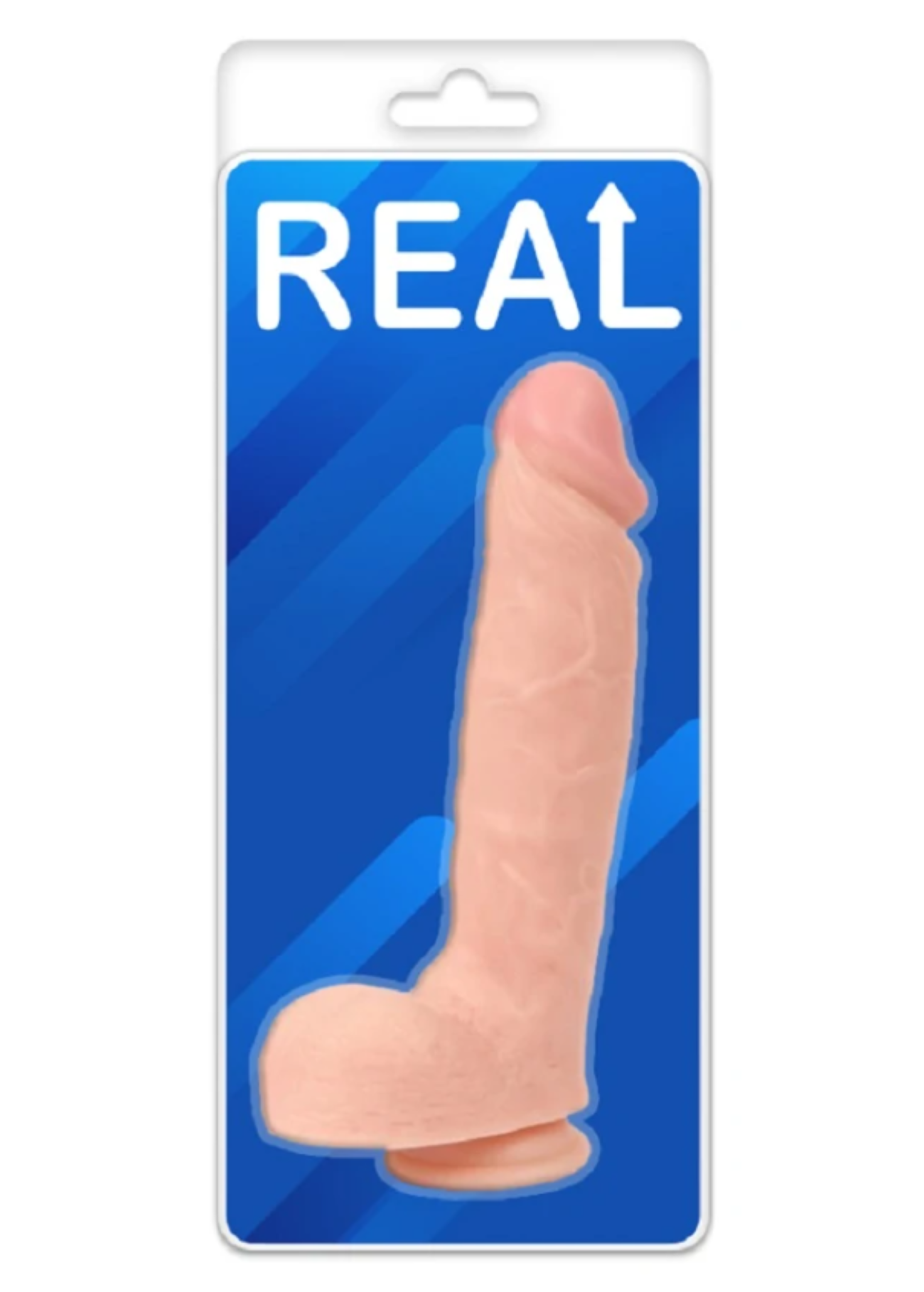 Фаллоимитатор Real, с мошонкой, на присоске, ПВХ, 24см, бежевый
