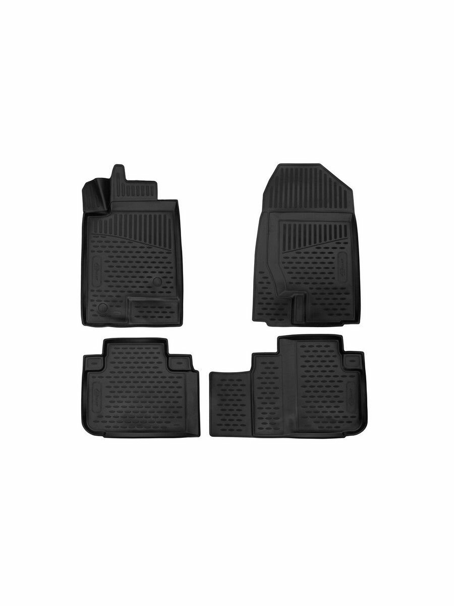 Коврики 3D в салон для HAVAL F7/F7x, 2019-2022 (I), 2022- (Ir), внед. 4шт. (ПУ, повышенная износостойкость) / Хавал Ф7, компл