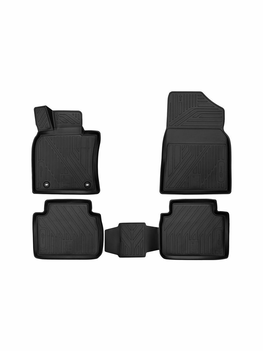 Коврики 3D в салон для TOYOTA Camry (VIII, VIIIr) XV70, 2017-, 4 шт. (ПУ, повышенная износо / Тойота Камри
