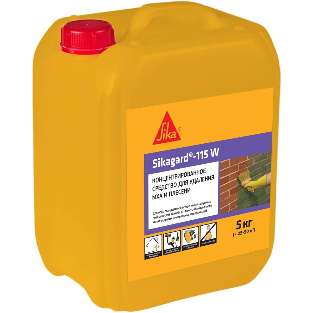 SIKA Gard-115 W Концентрированное средство для удаления мха и плесени канистра 5 кг 814331
