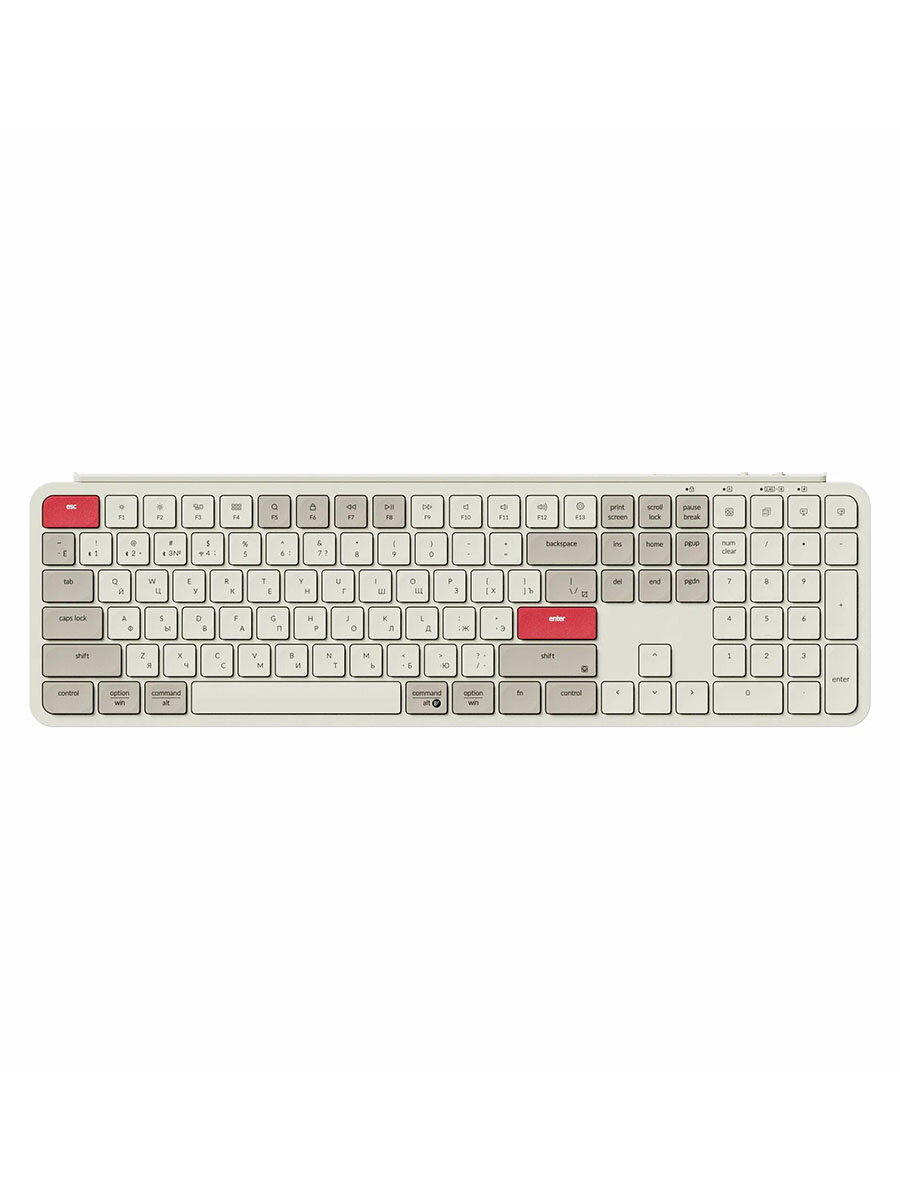 Клавиатура Keychron B6 Pro Ultra-Slim Wireless Retro Red