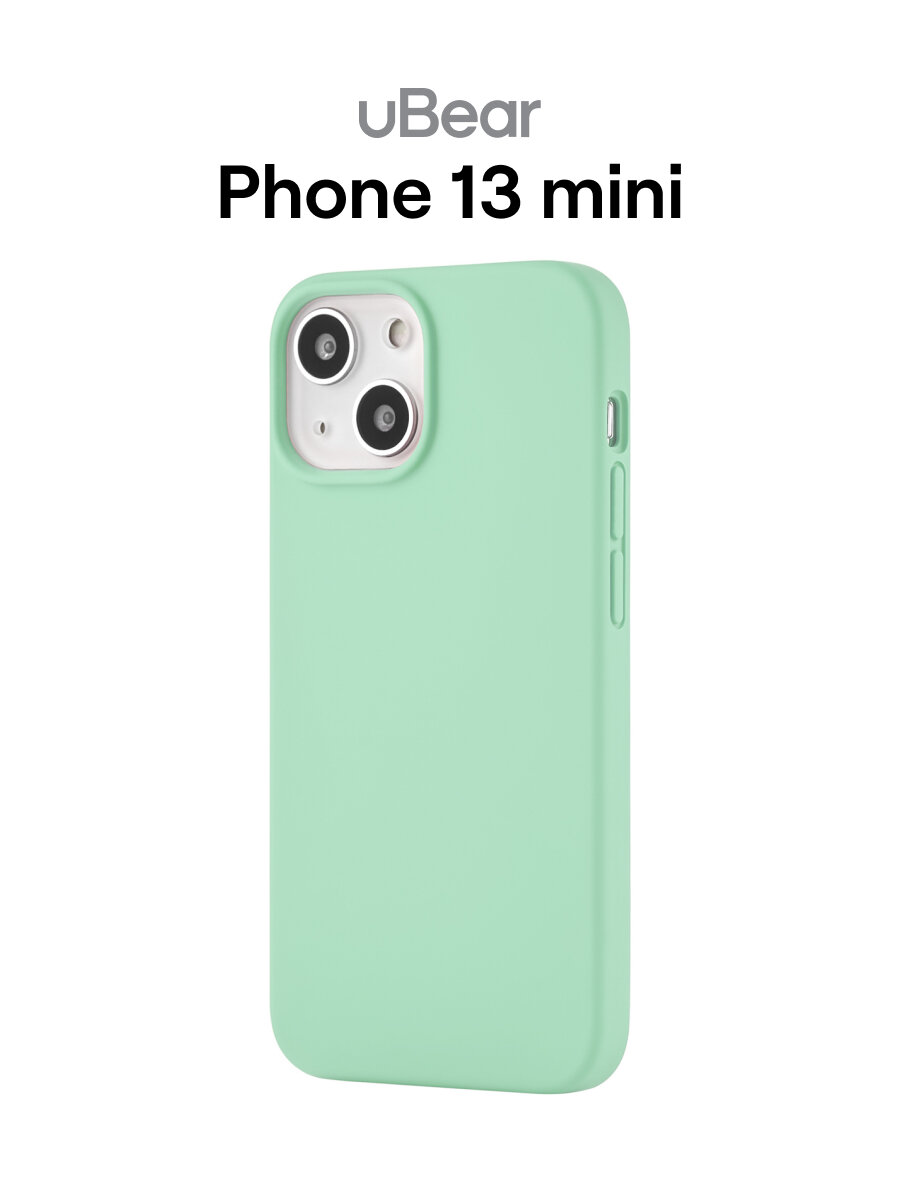 Чехол uBear Touch Case (Liquid silicone) для iPhone 13 mini, зеленый