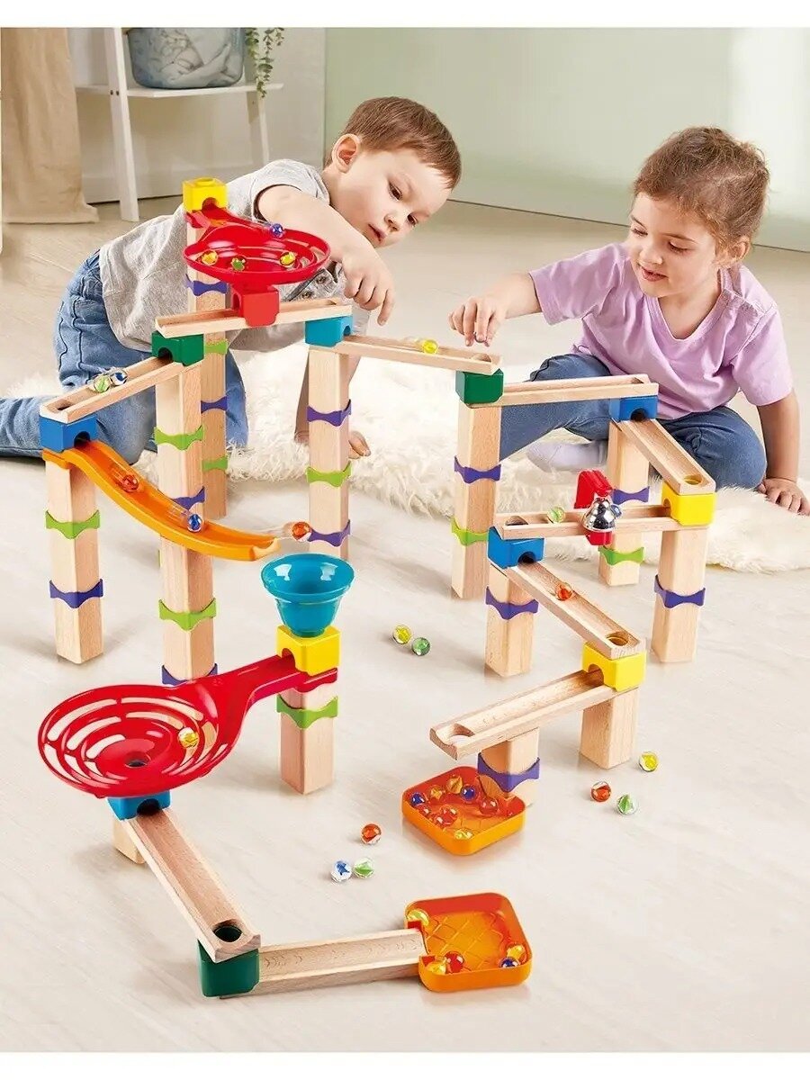 Игровой набор-конструктор деревянный Hape Каскад шариков E1100_HP