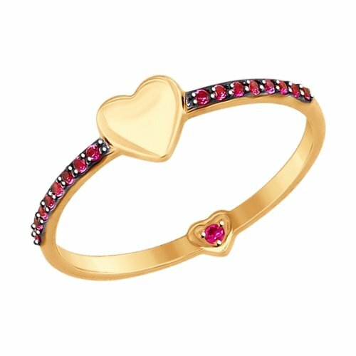 Кольцо, золото, 585 проба, фианит