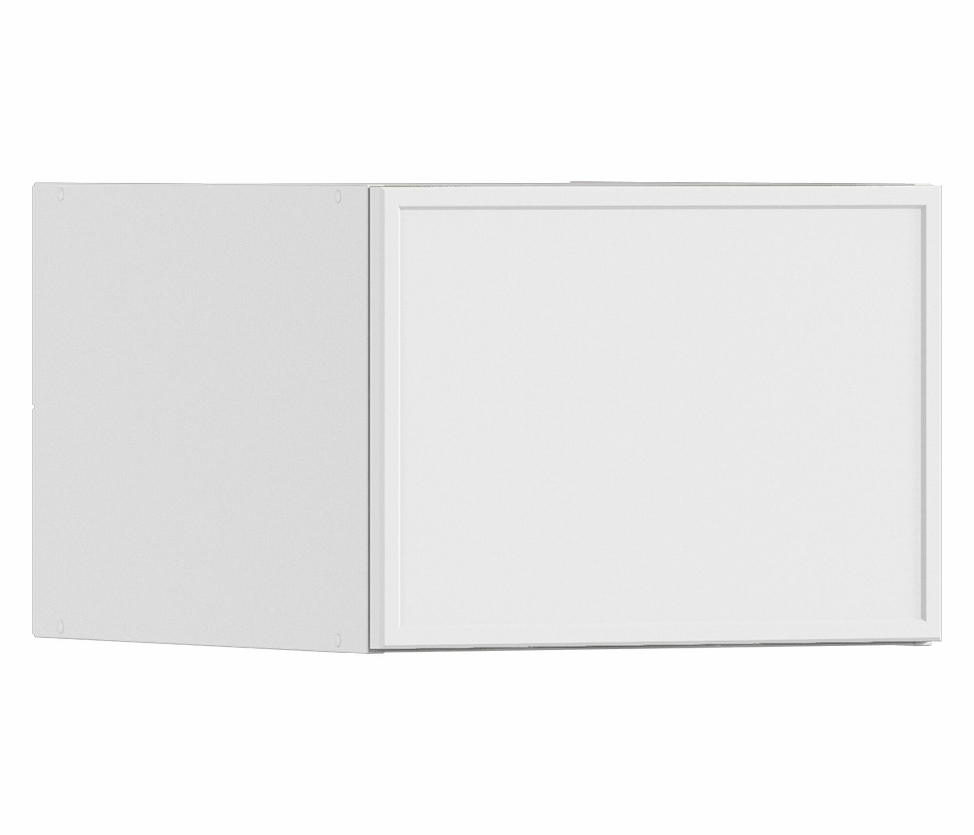 Кухонный модуль навесной шкаф столплит Регина РПГ-250 горизонтальный, ЛДСП, Белый/МДФ Квадро Белый, 50х56х36 см