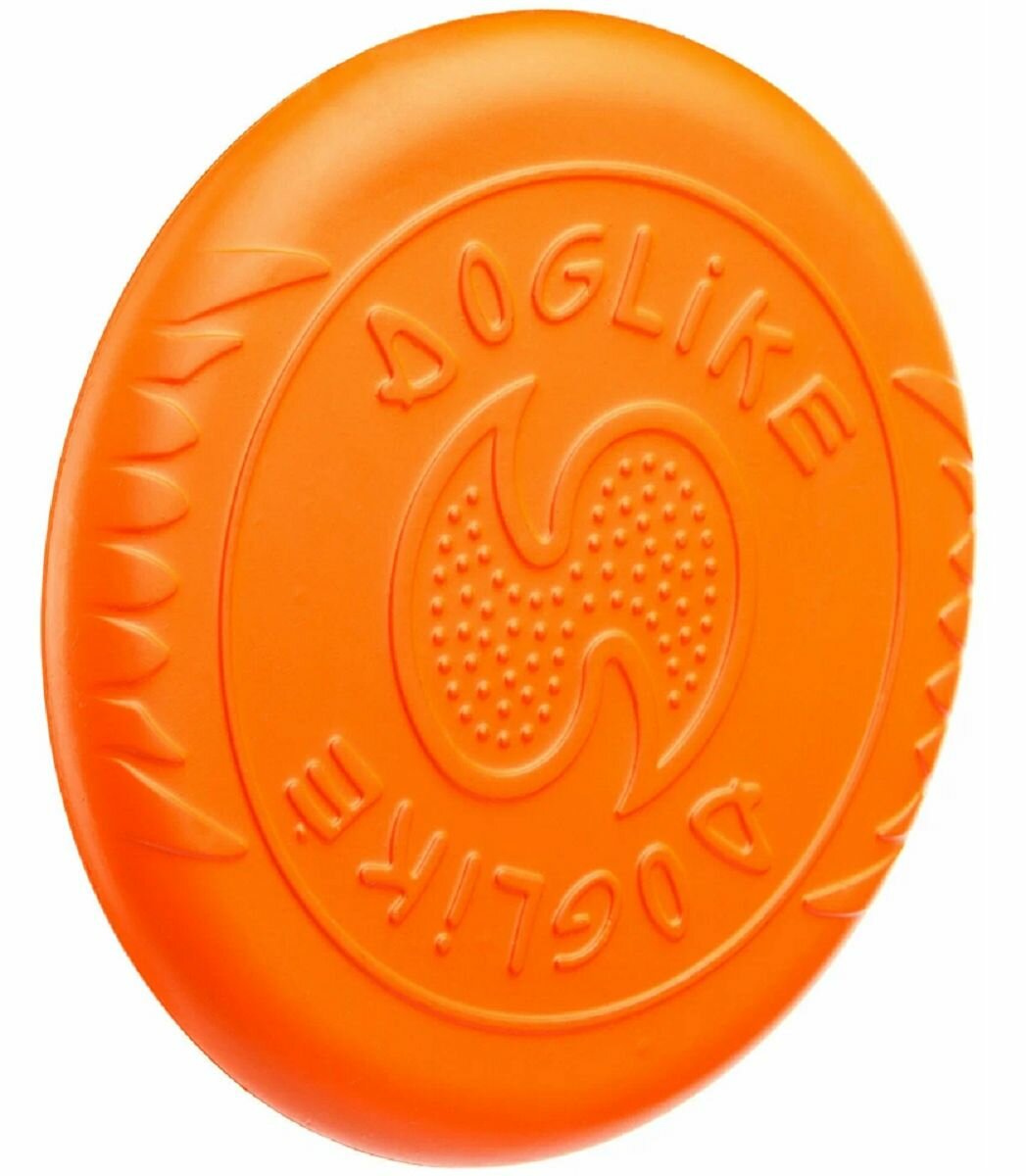 Doglike Игрушка Тарелка летающая большая для собак всех пород, оранжевая 30*2,8см