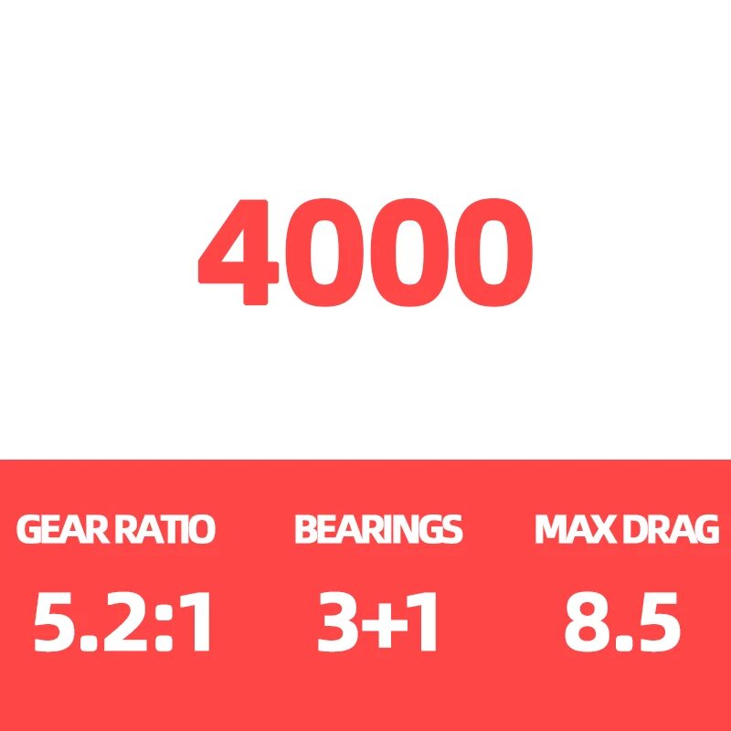 Спиннинговая катушка SHIMANO SIENNA 4000, 5.2:1, 3+1, 8.5