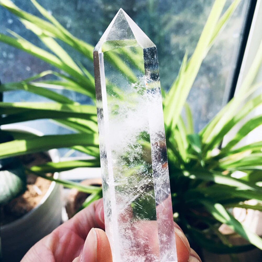 Аметистовая кристалльная палочка для дома AierCrystal 10cm tall 1pc, White Smelting Stone