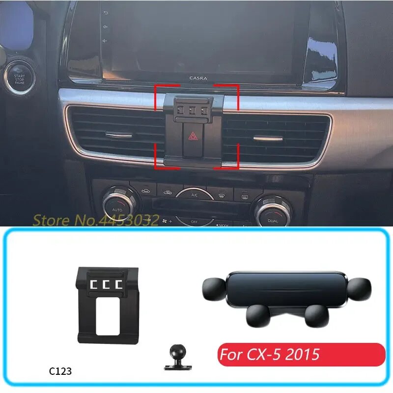 Автомобильный держатель для телефона и основание для Mazda CX-5 2015, гравитационная подставка, поддержка горизонтального GPS-кронштейна для мобильного телефона, аксессуары