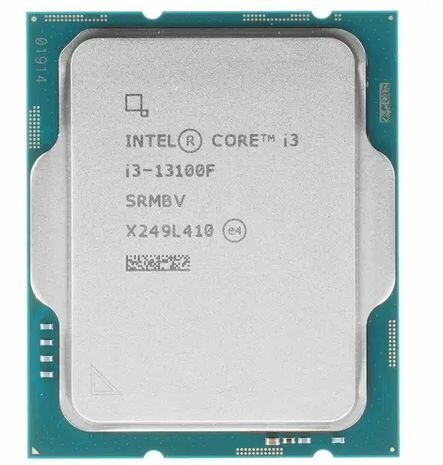 Процессор Intel Core i3-13100F (BX8071513100F) BOX - LGA 1700, 4 х 3.4 ГГц, L2 - 5 МБ, L3 - 12 МБ, 2хDDR4, DDR5-4800 МГц, TDP 89 Вт