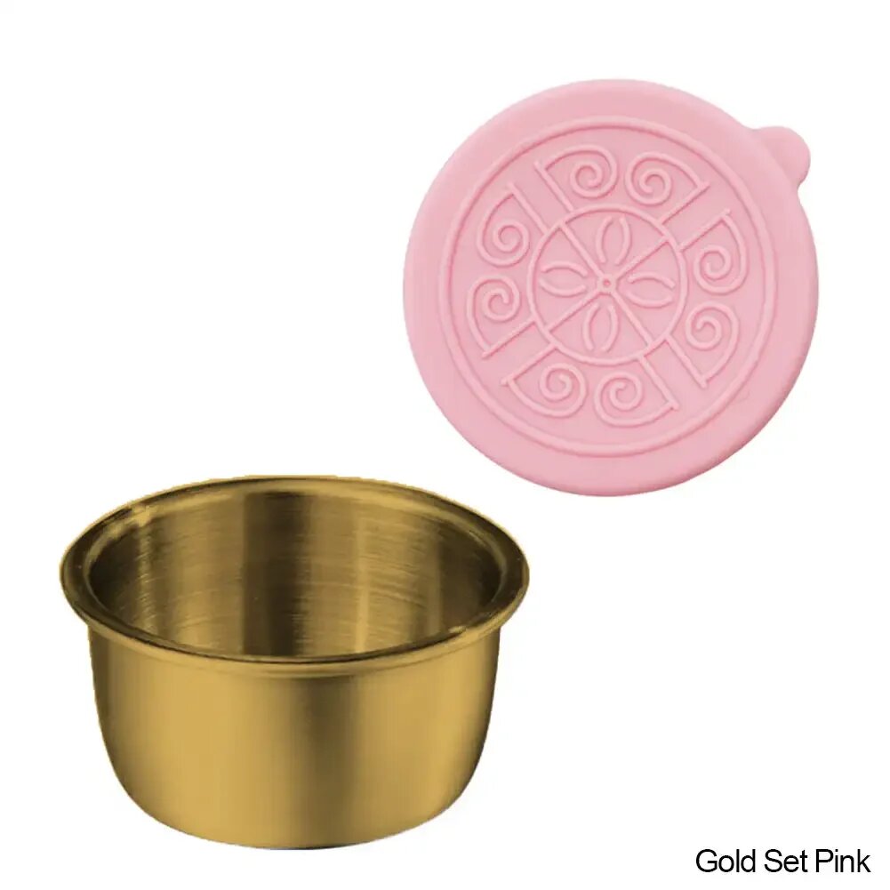 Контейнер для соуса из нержавеющей стали 50 мл Розовый, Gold Set Pink