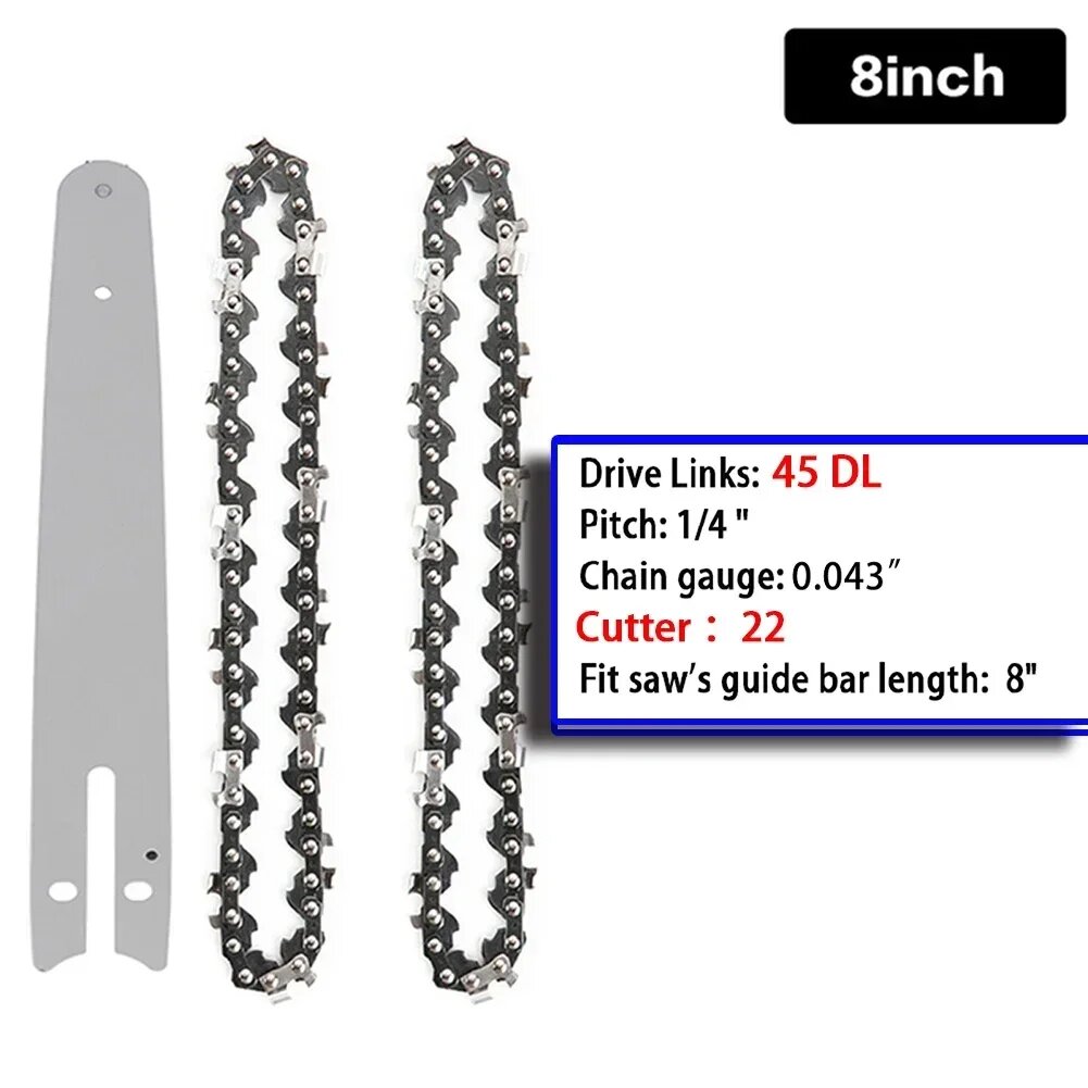 Цепь для мини пилы 8" 45DL, 1/4", 0.043", 22 зуба