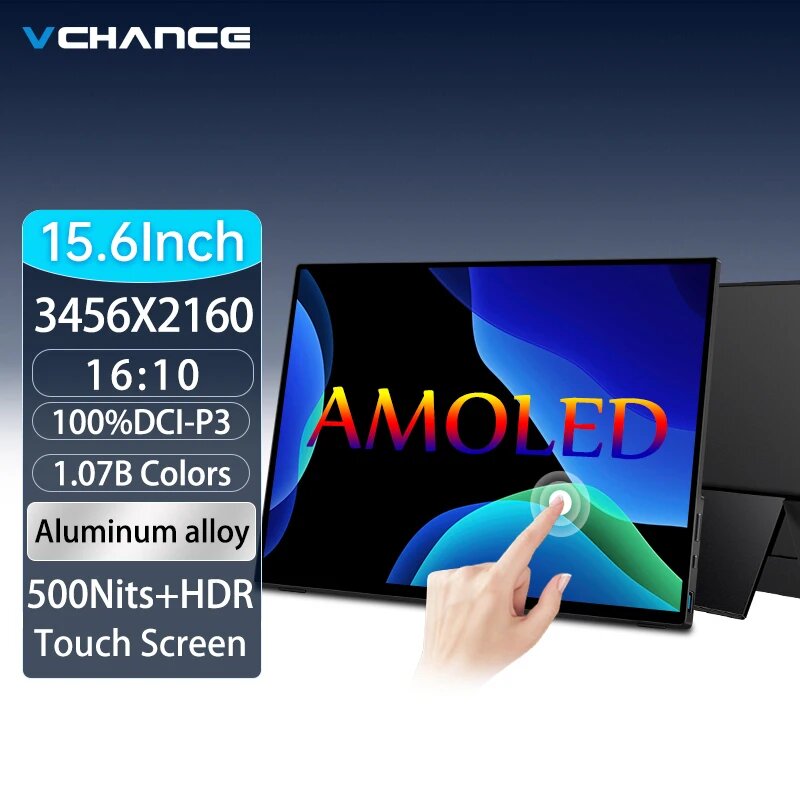 VCHANCE 15,6-дюймовый портативный OLED монитор Европейская вилка (EU Plug)