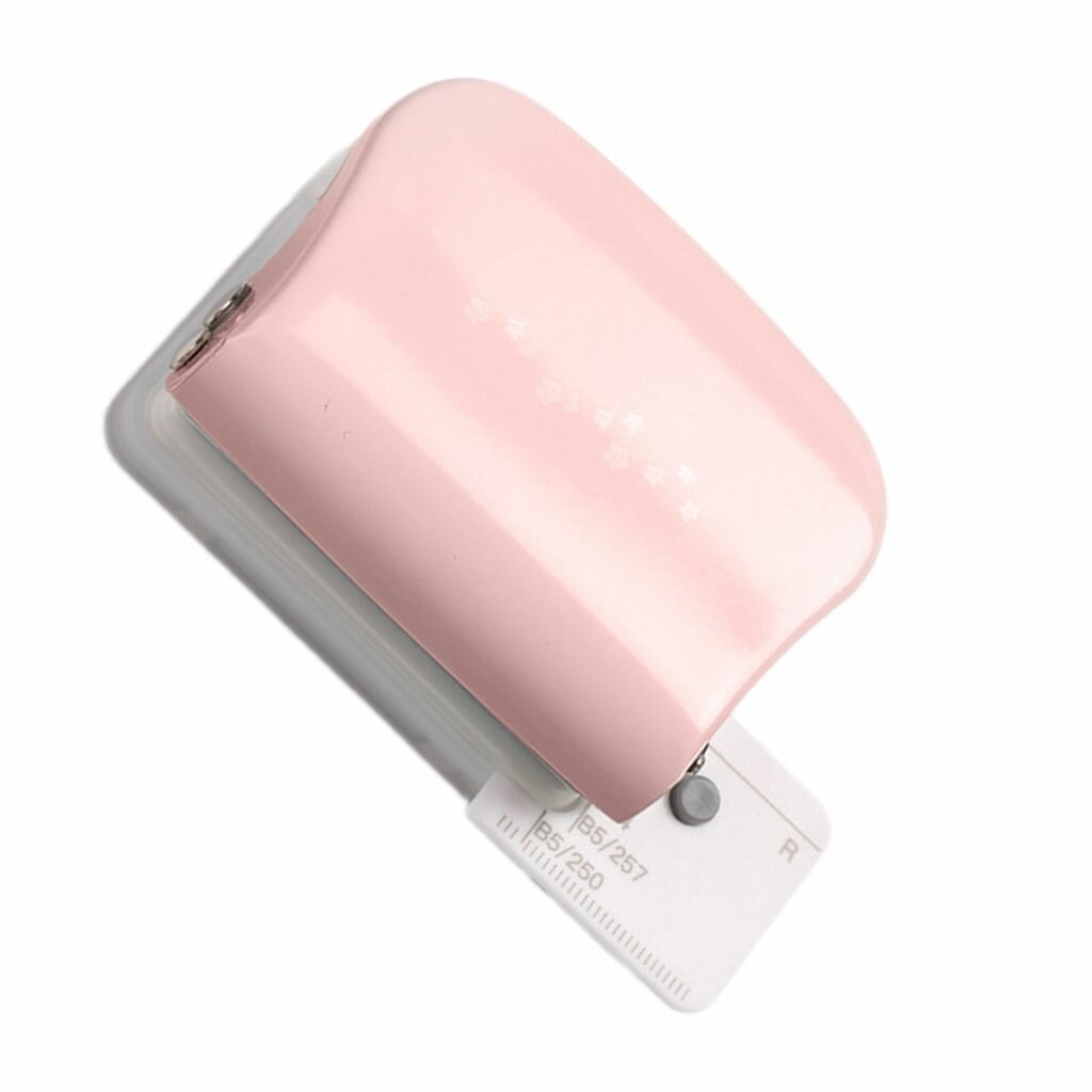 Мини-дырокол с 5 отверстиями-розовый