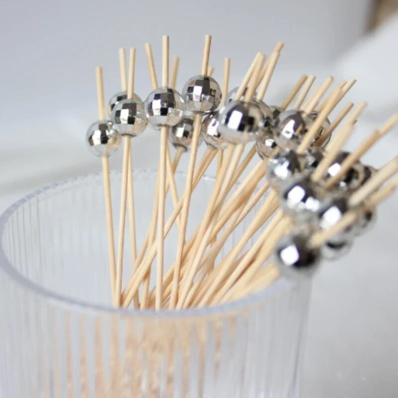 Одноразовые зеркальные палочки для фруктов chutouB-100pcs