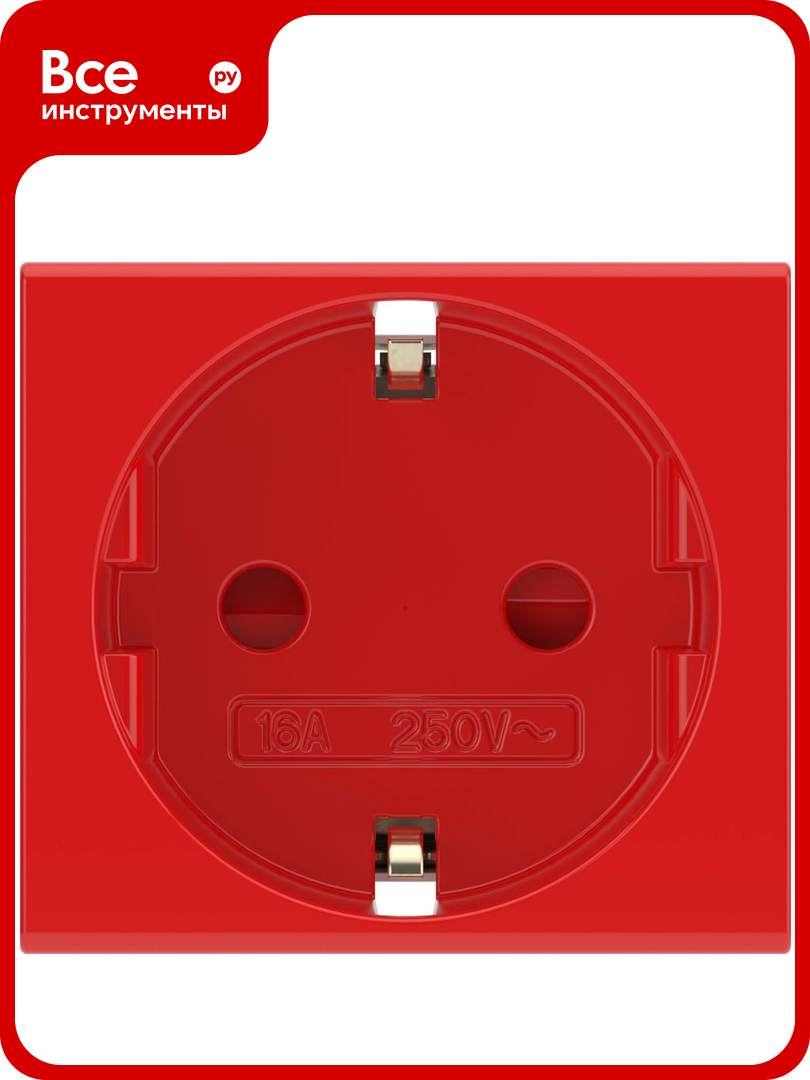 Розетка 1-м VIVA 2 модуля, красная DKC 45015 для прокладки электрических сетей