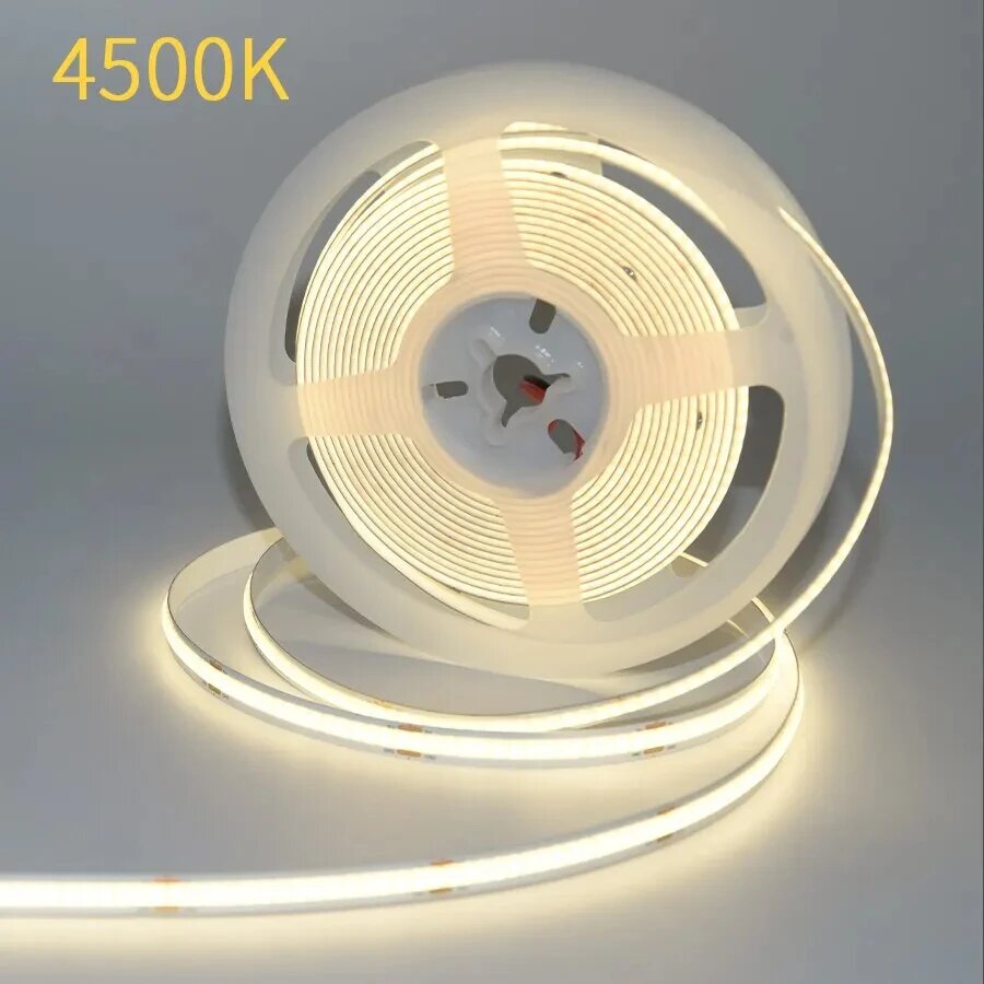 Светодиодная лента COB 4500K, 2m, 12V, Белый