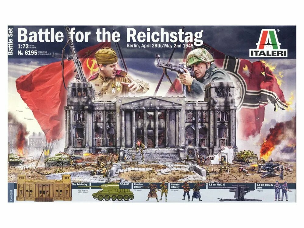 KNOW EASY-Диорама. Битва за Рейхстаг 1945 год 1:72 ИТ6195