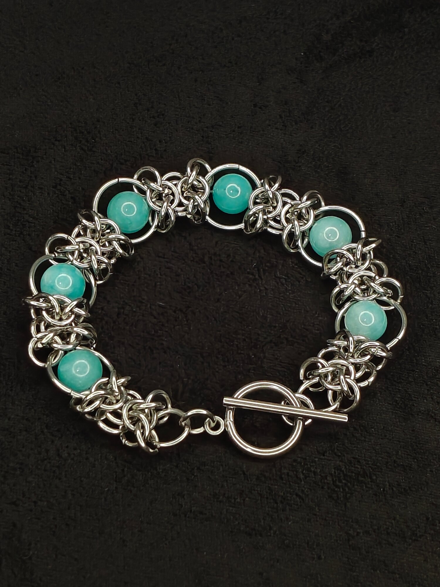 Плетеный браслет, халцедон