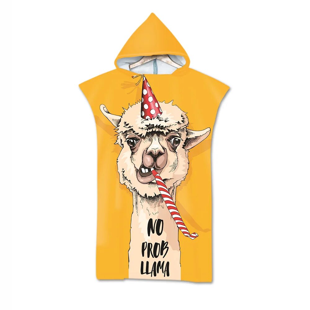 Микрофибра полотенце с капюшоном Alpaca Print, 8, 75x110CM