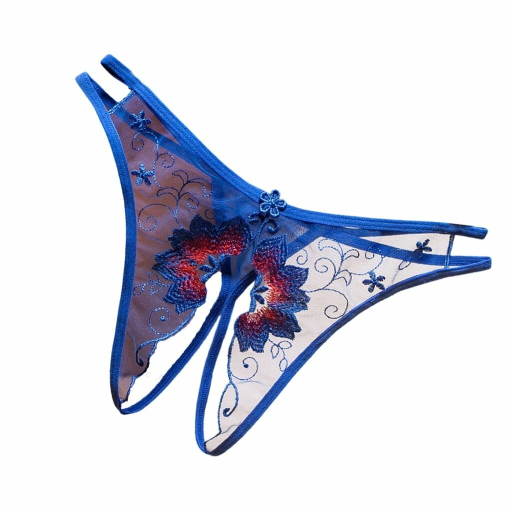 Сексуальные трусики с рисунком синего цвета