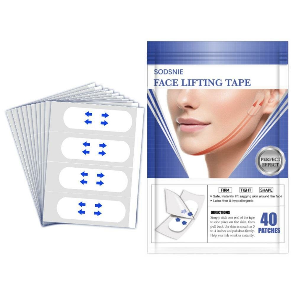 40шт Тейпы для лица от морщин, Подтягивает кожу, Худое лицо
