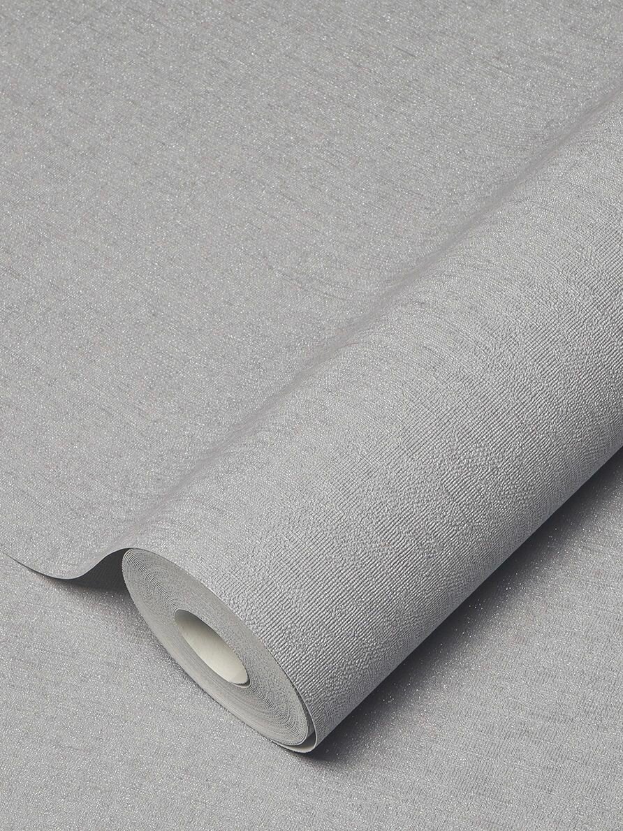 Обои винил горячего тиснения, моющиеся на флизелиновой основе Marvig Organza 1.06м х 10.05м, фон с блеском, серый 00102400