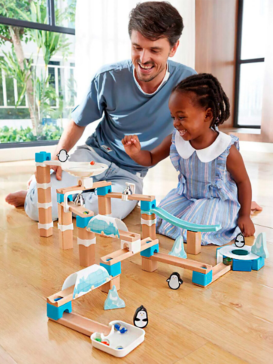 Игровой набор съезд шариков Hape "Гонки" пингвины в Антарктиде E1113_HP