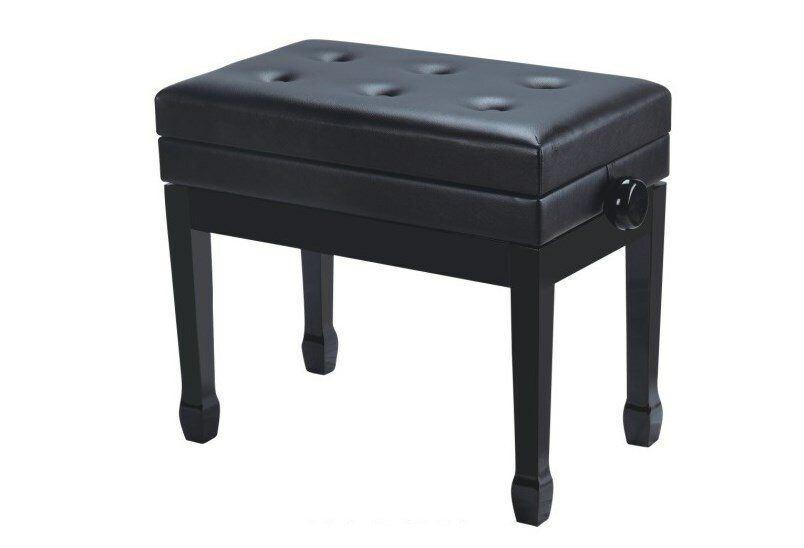 Rin HY-PJ007-GLOSS-BLACK Банкетка, черная, искусственная кожа