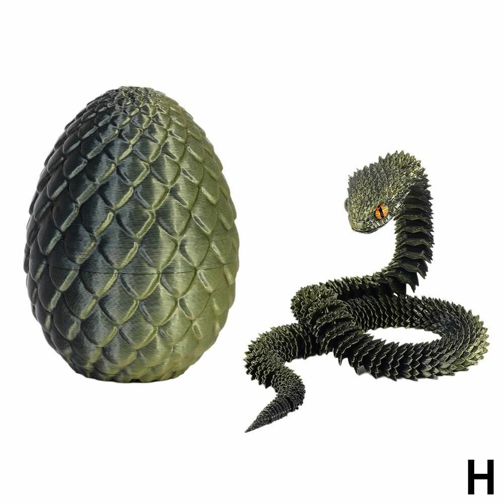 3D-печатная игрушка-орнамент в форме змеи, красочная и милая игрушка-змея