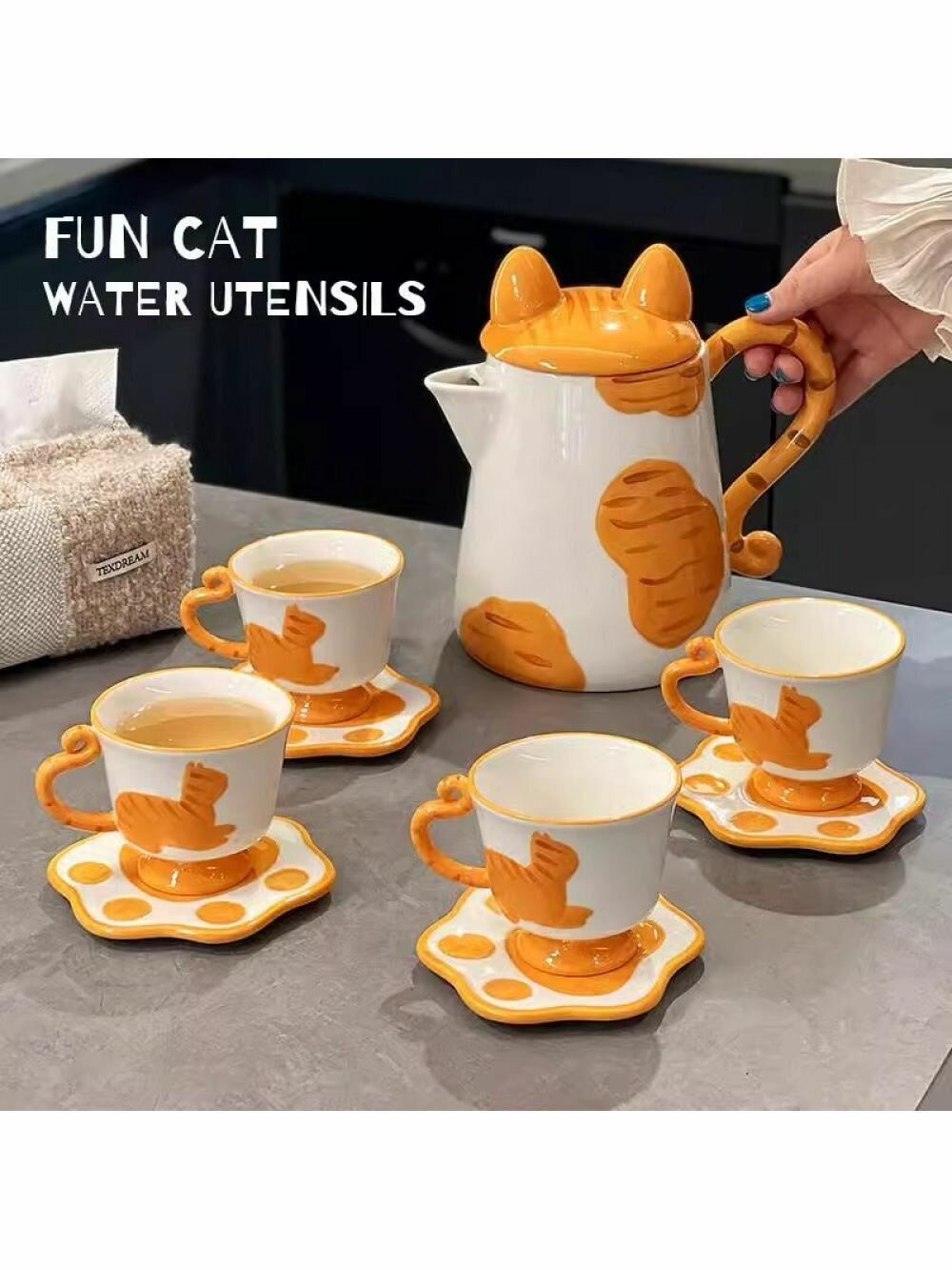 Ywy. горячиеНабор для воды cat контрастного цвета в скандинавском кремовом стиле