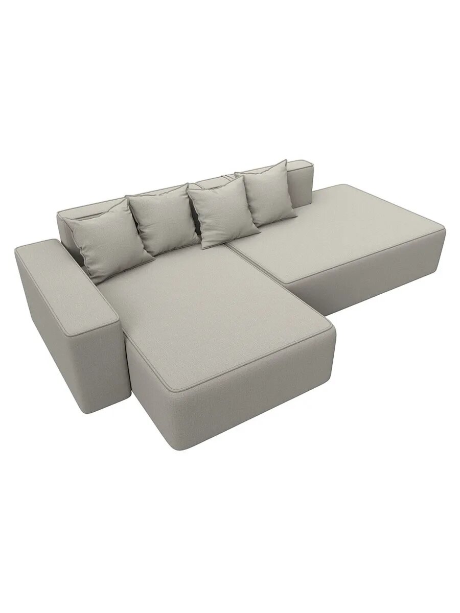 Диван угловой Будапешт со спальным местом 135х202 см, с ящиком для белья, угол левый, рогожка