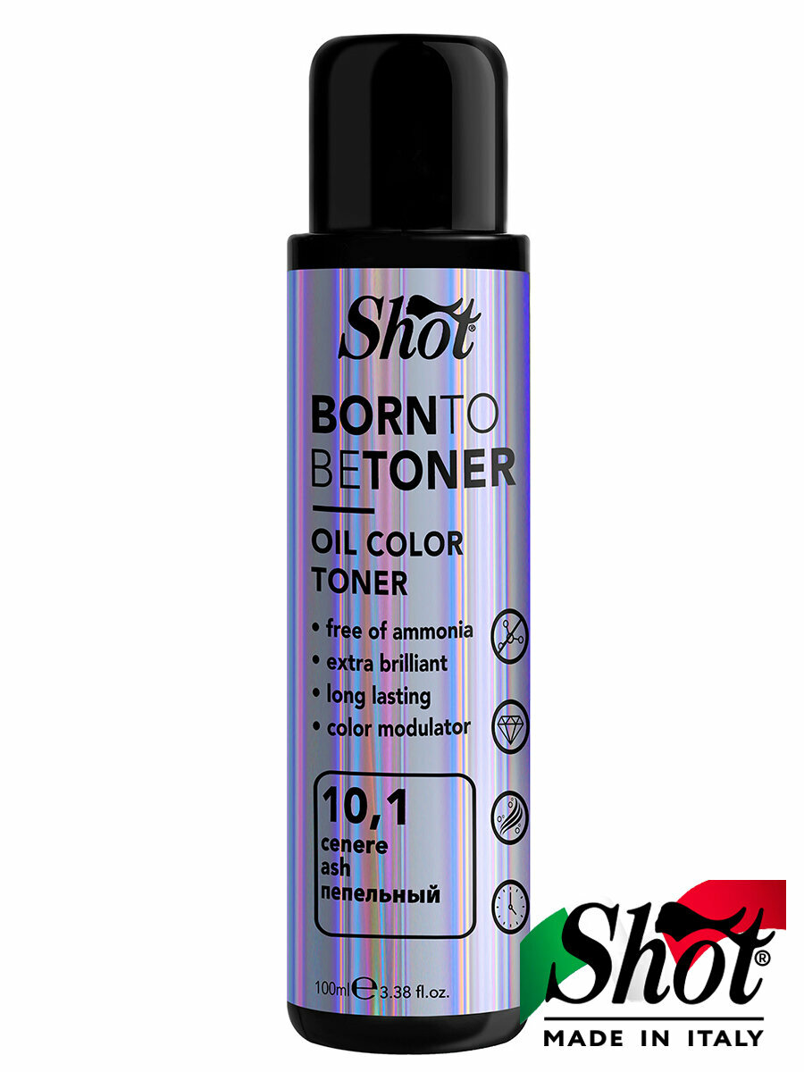 Тонер для окрашивания волос SHOT BTB Toner 10.1 пепельный 100 мл