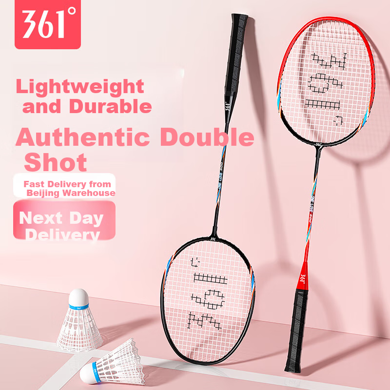361° Badminton Racket Set for Beginners, Super Light and Durable Training and Competition Rackets for Adults and Students