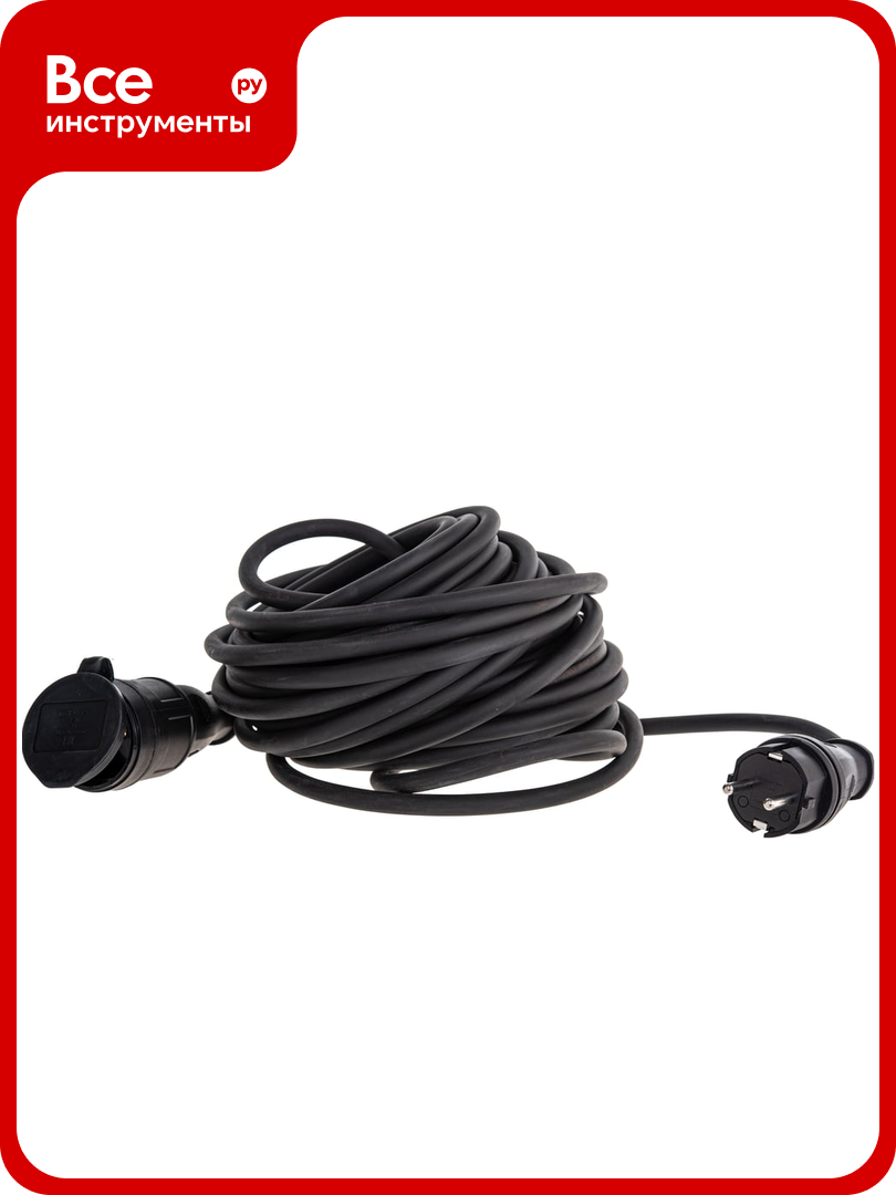 Удлинитель-шнур Gigant с/з КГт,5 16A 20м IP 44 INDUSTRY EG 3x2, для временного подключения различных электроприборов